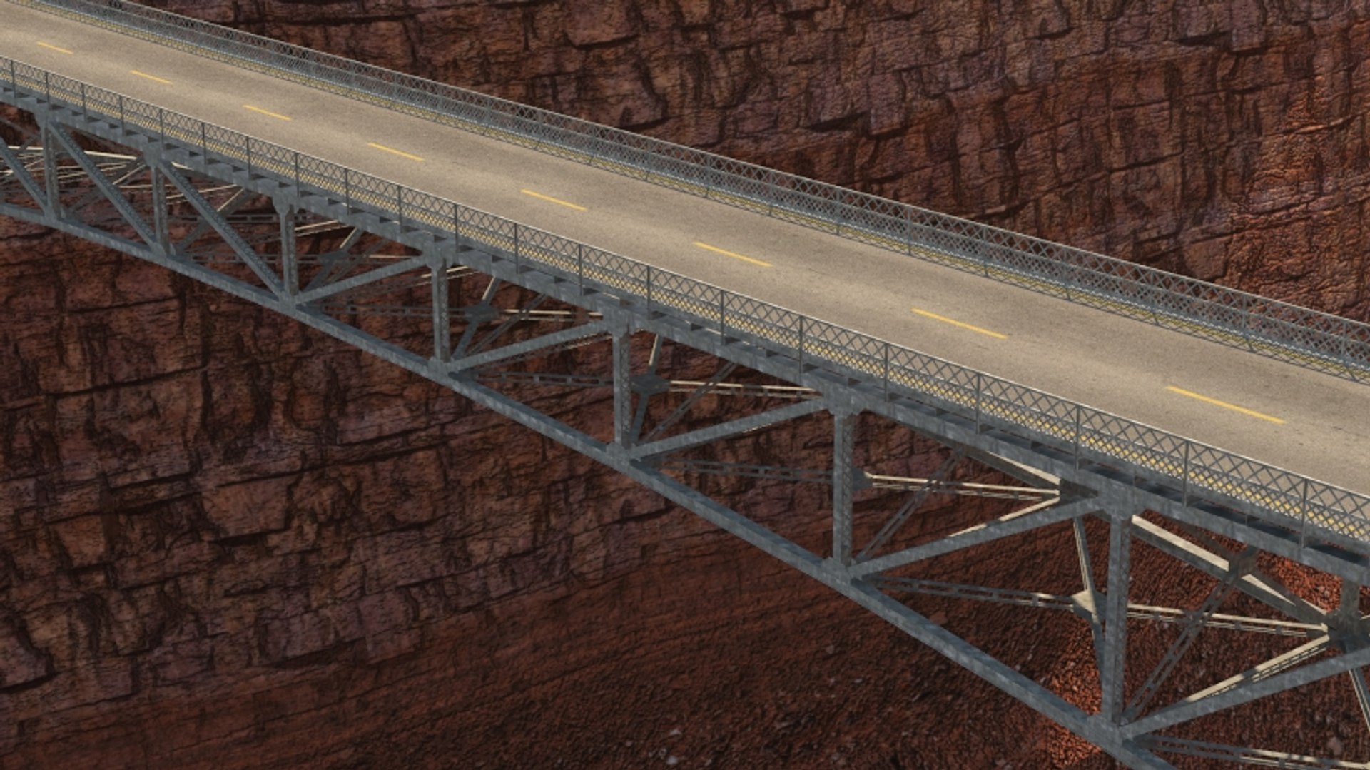 3D old steel bridge model - TurboSquid 1269895