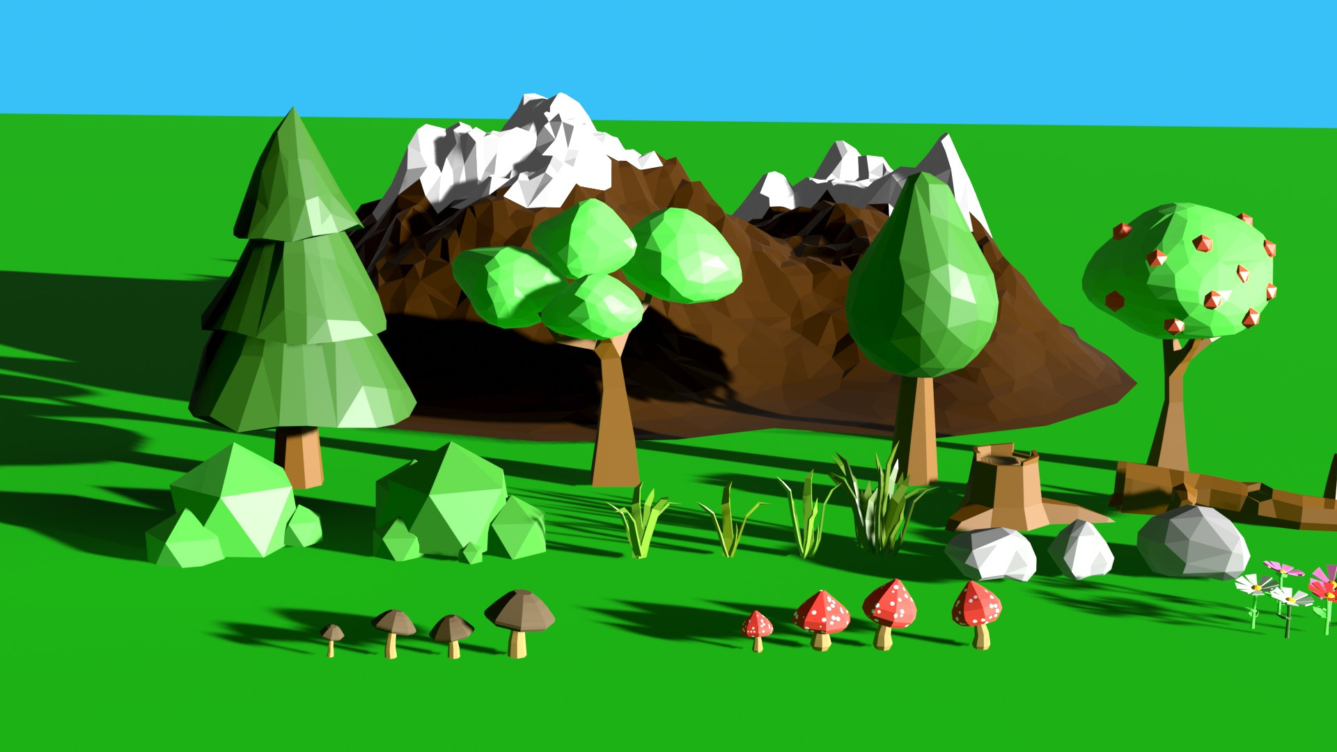 3D low poly nature models - TurboSquid 2010799