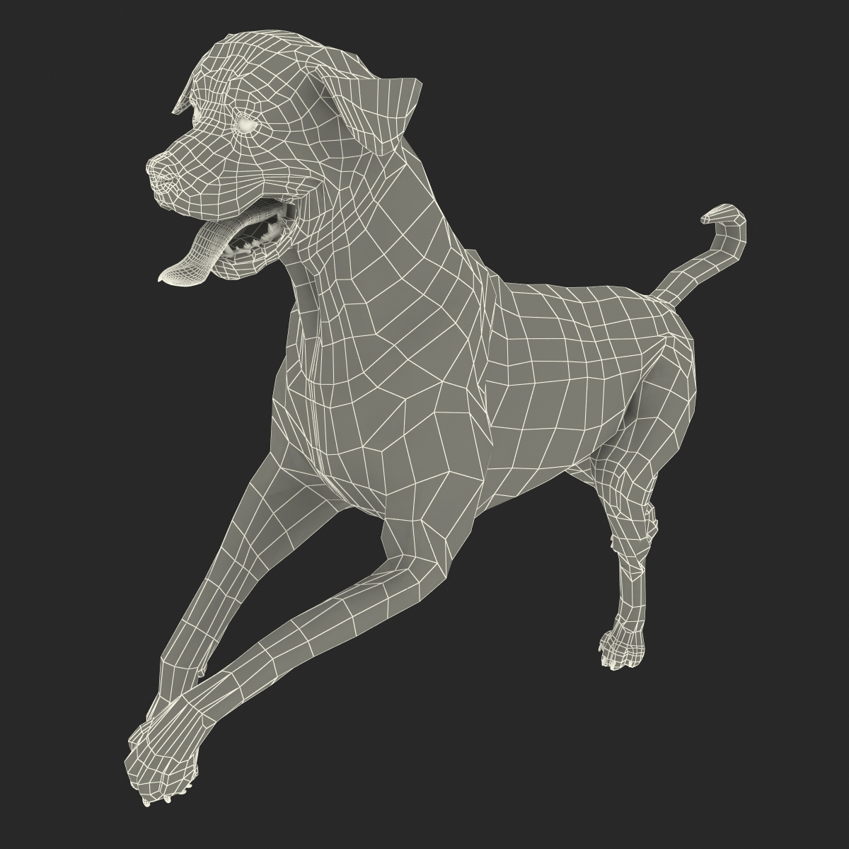3d model rottweiler pose 2