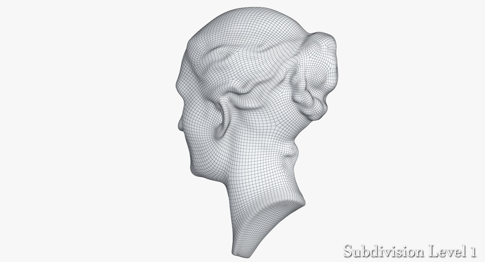 3d Bas Relief Woman Face Model