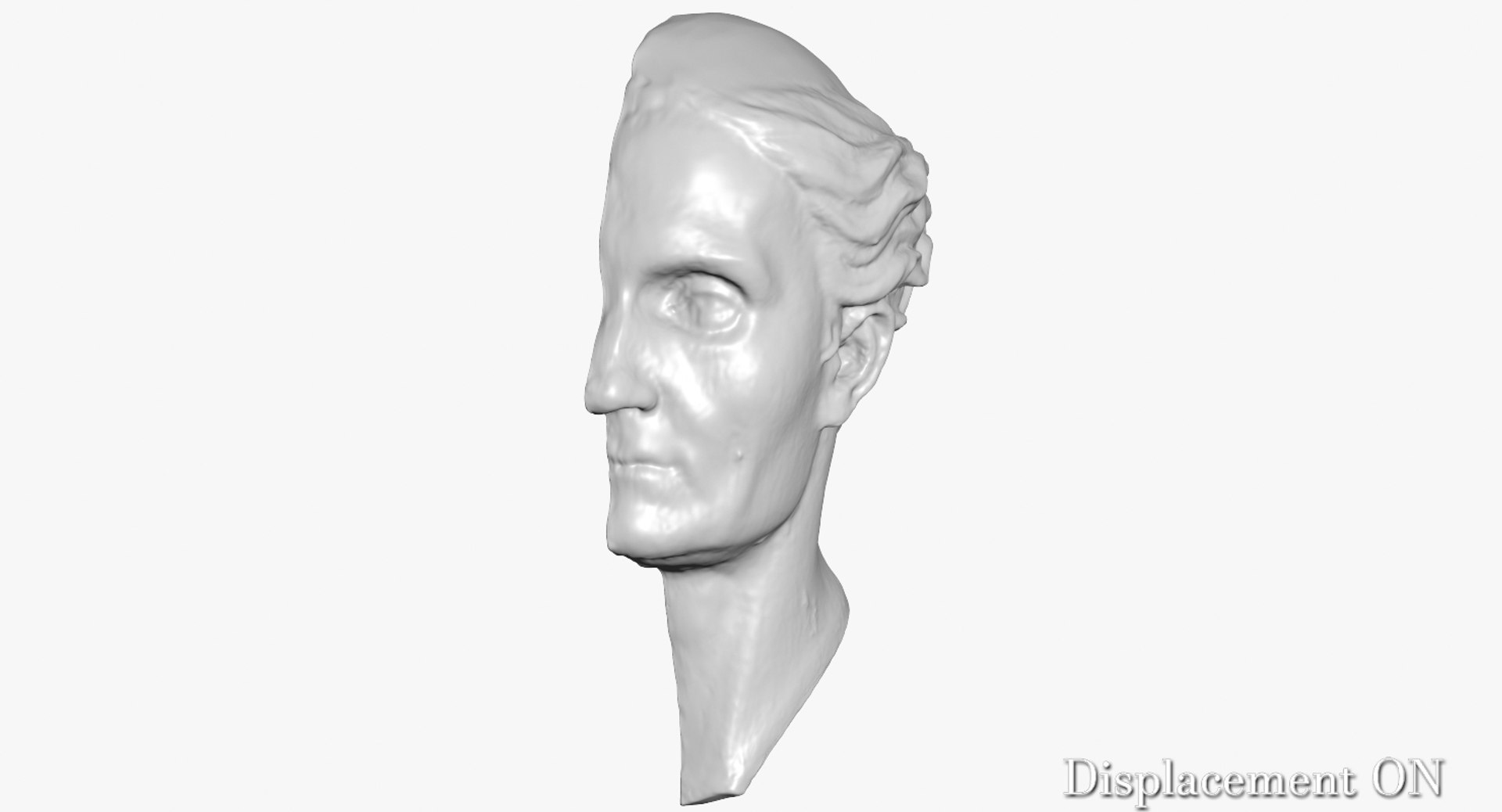 3d Bas Relief Woman Face Model