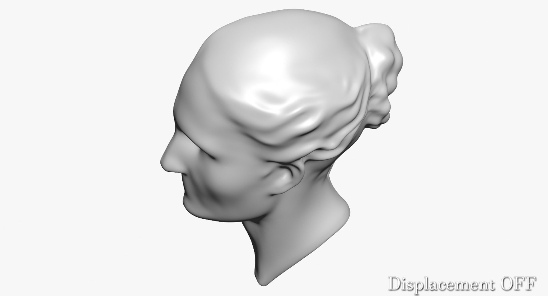 3d Bas Relief Woman Face Model