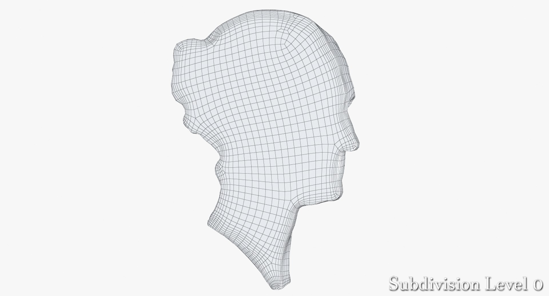 3d Bas Relief Woman Face Model