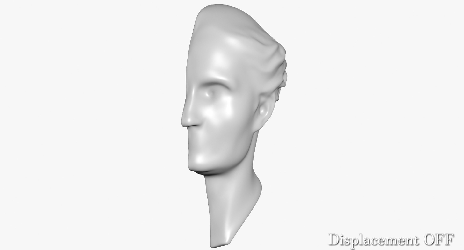 3d Bas Relief Woman Face Model