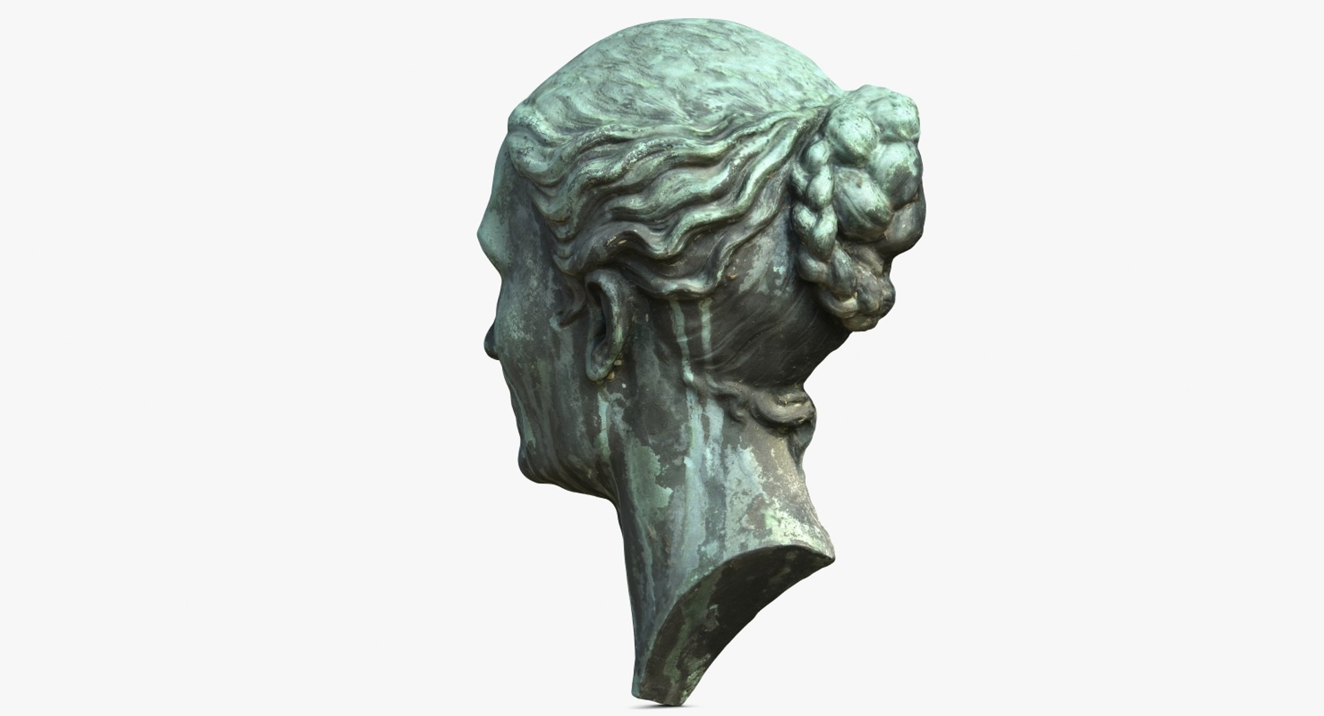 3d Bas Relief Woman Face Model