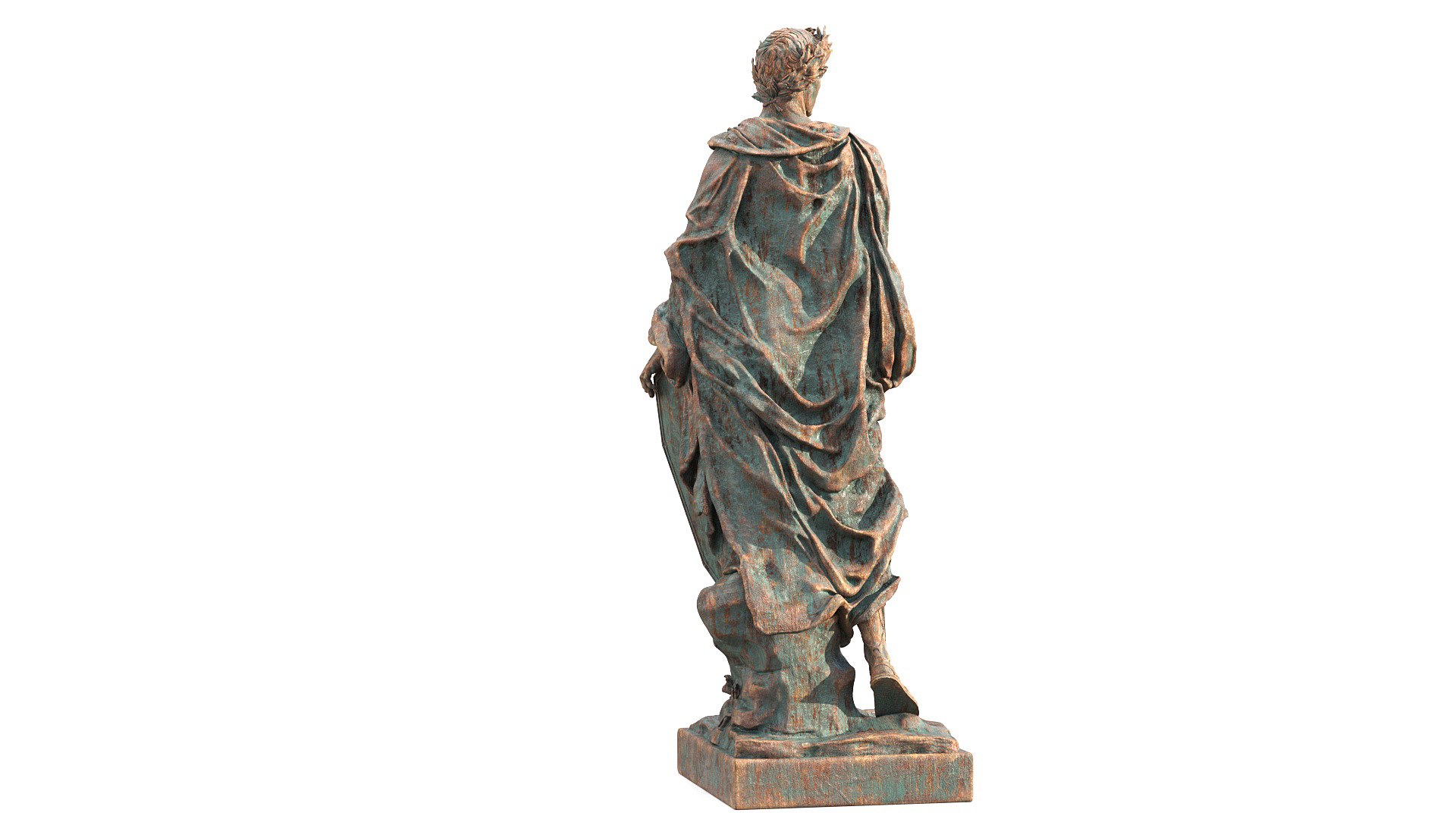 3D Model Caesar Wood Painted Statue - TurboSquid 1834993