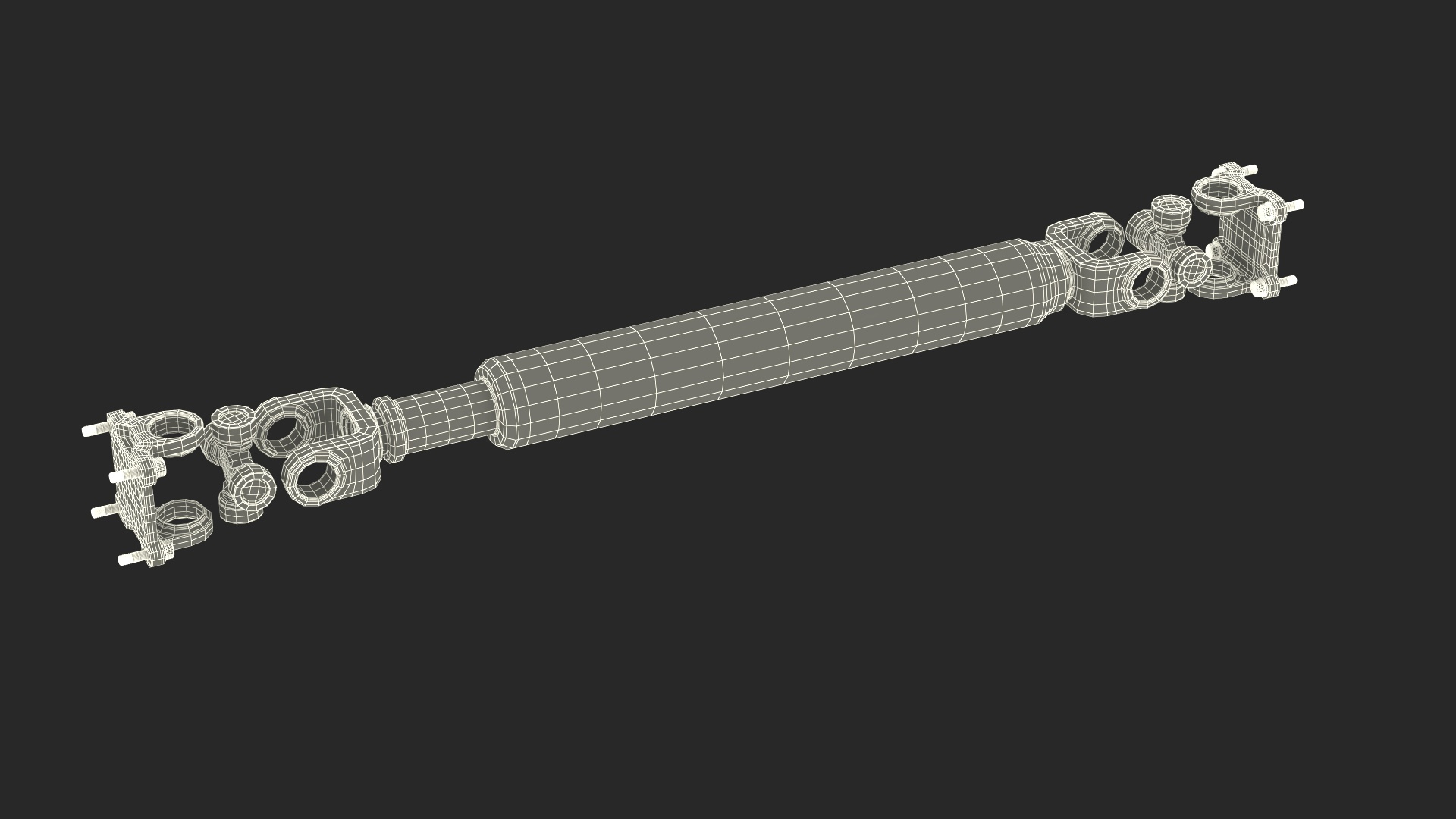 modelo 3d Vista despiezada del conjunto del eje de transmisión ...