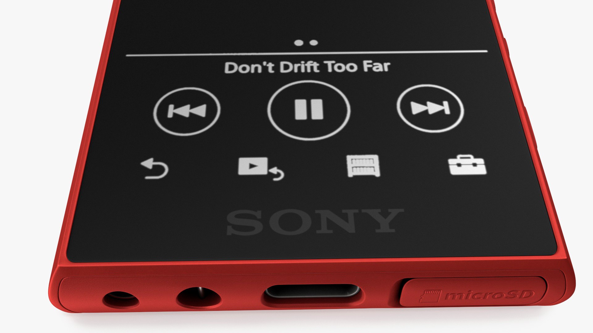 3D Model Digital MP3 Player Sony Walkman NW A105HNB Red - TurboSquid ...