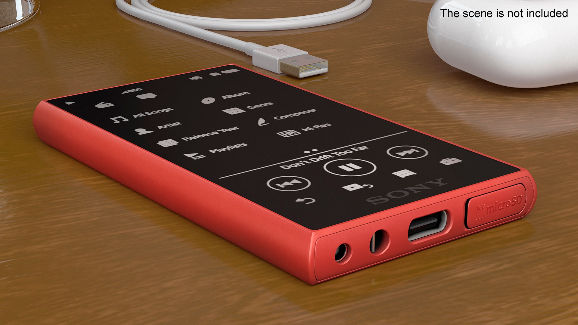 3D Model Digital MP3 Player Sony Walkman NW A105HNB Red - TurboSquid ...