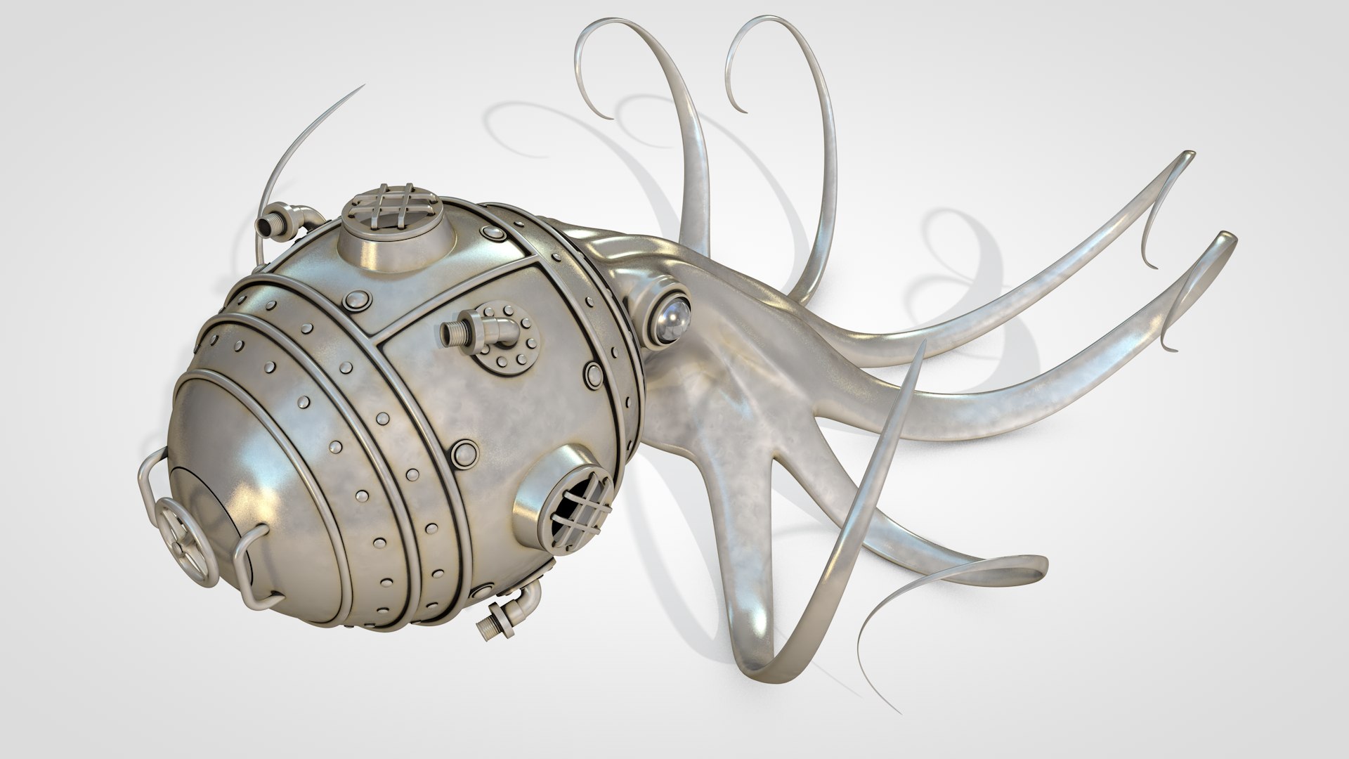 Steampunk Octopus 3D Model - TurboSquid 1248961