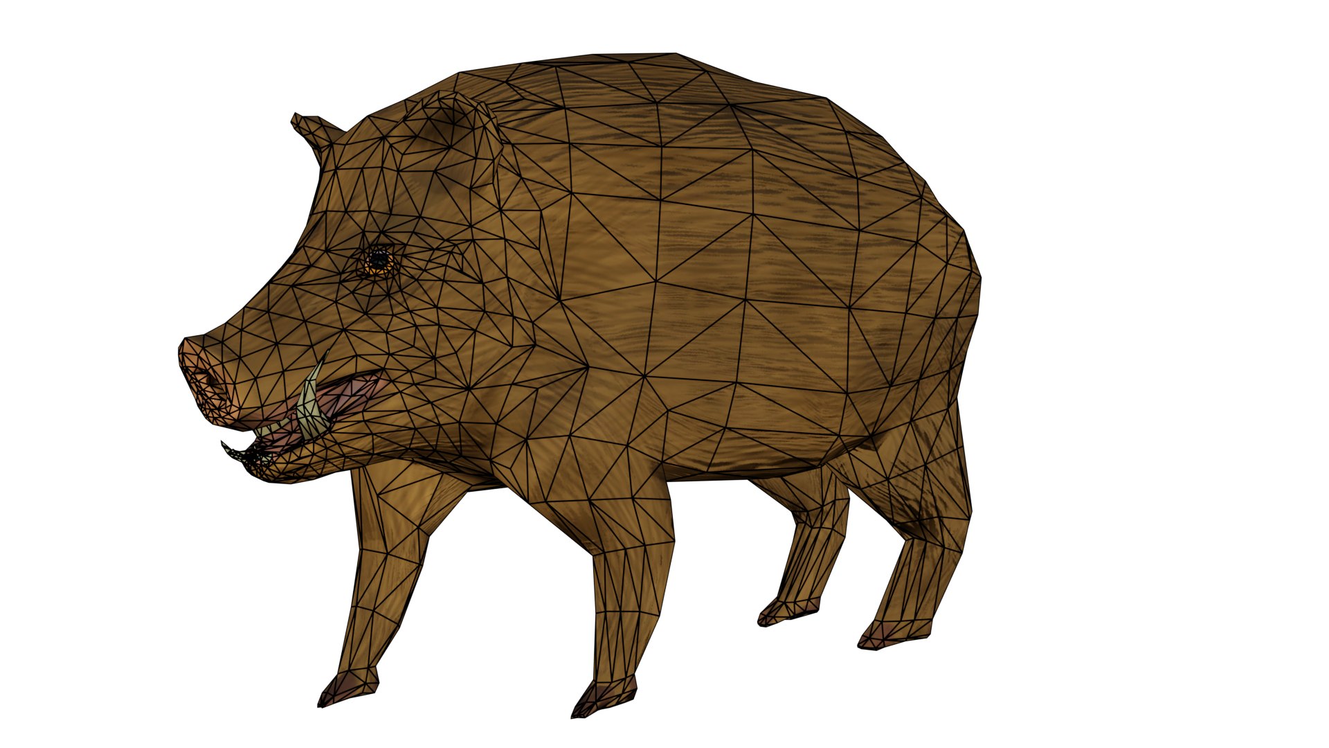 3D Gameready Animated Hog - TurboSquid 1799813