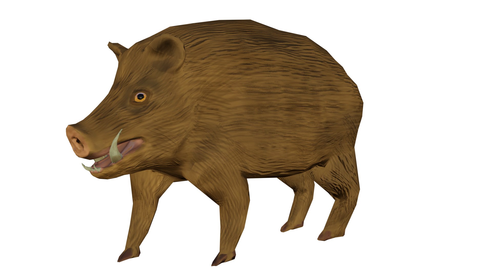 3D Gameready Animated Hog - TurboSquid 1799813