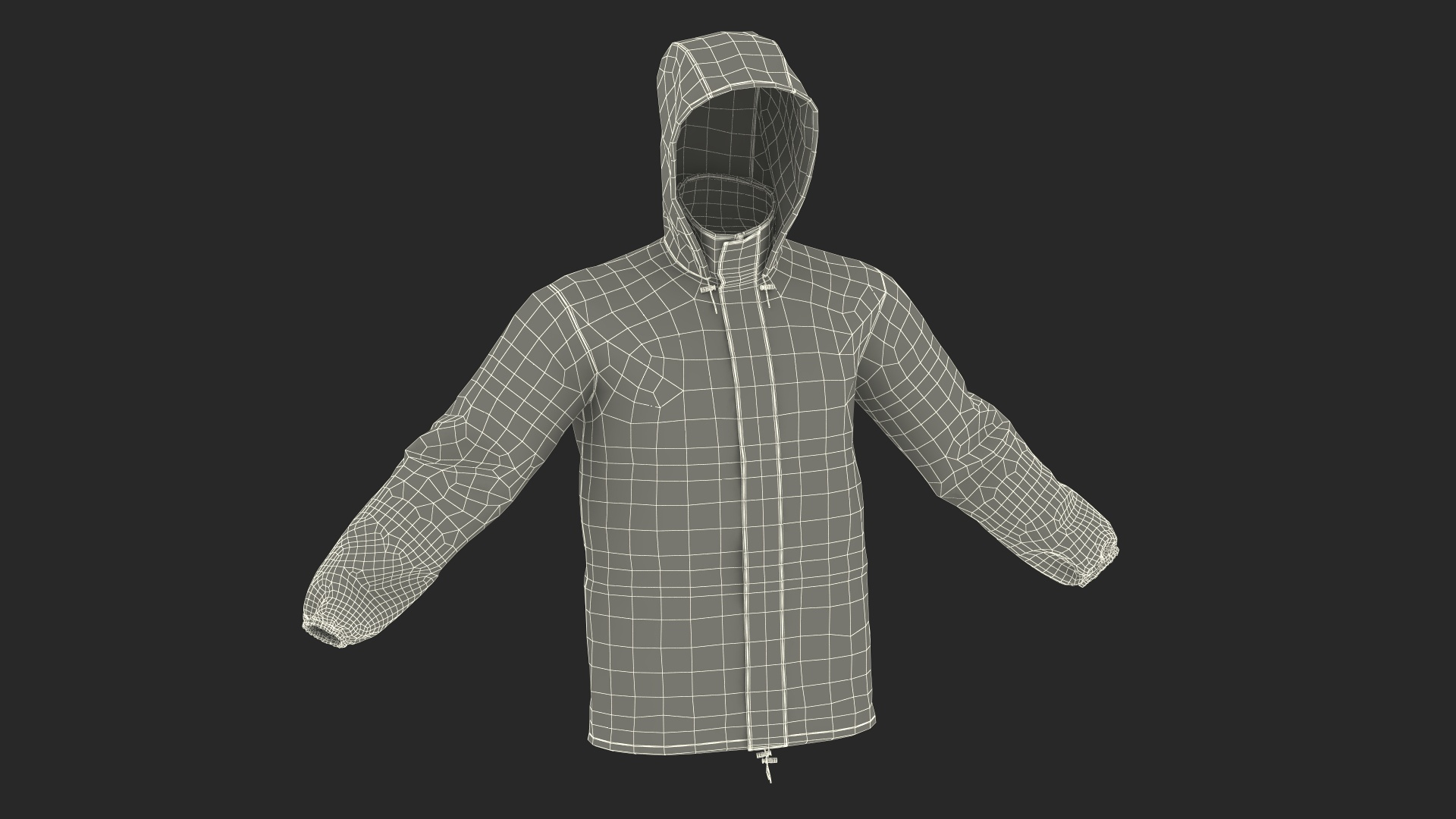 3D Unisex Black Rain Jacket - TurboSquid 2131588