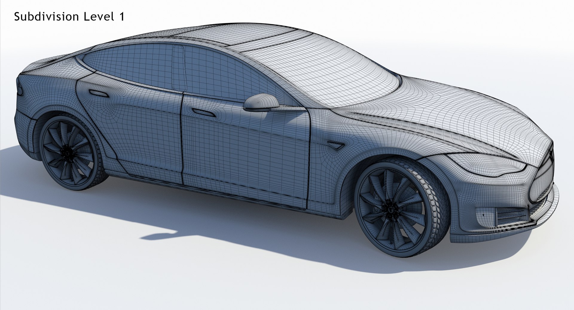 3d tesla s modelled