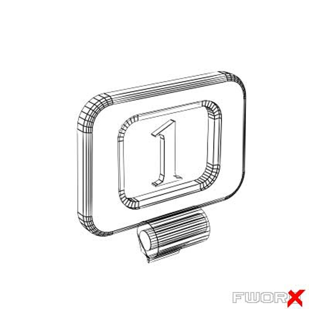 Free Number Plate 3d Model