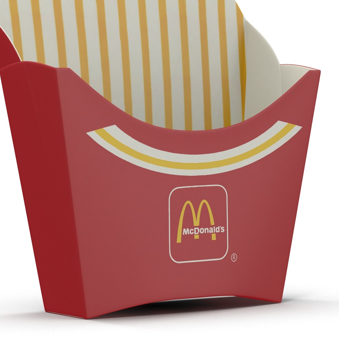3d French Fry Box Mcdonalds Model