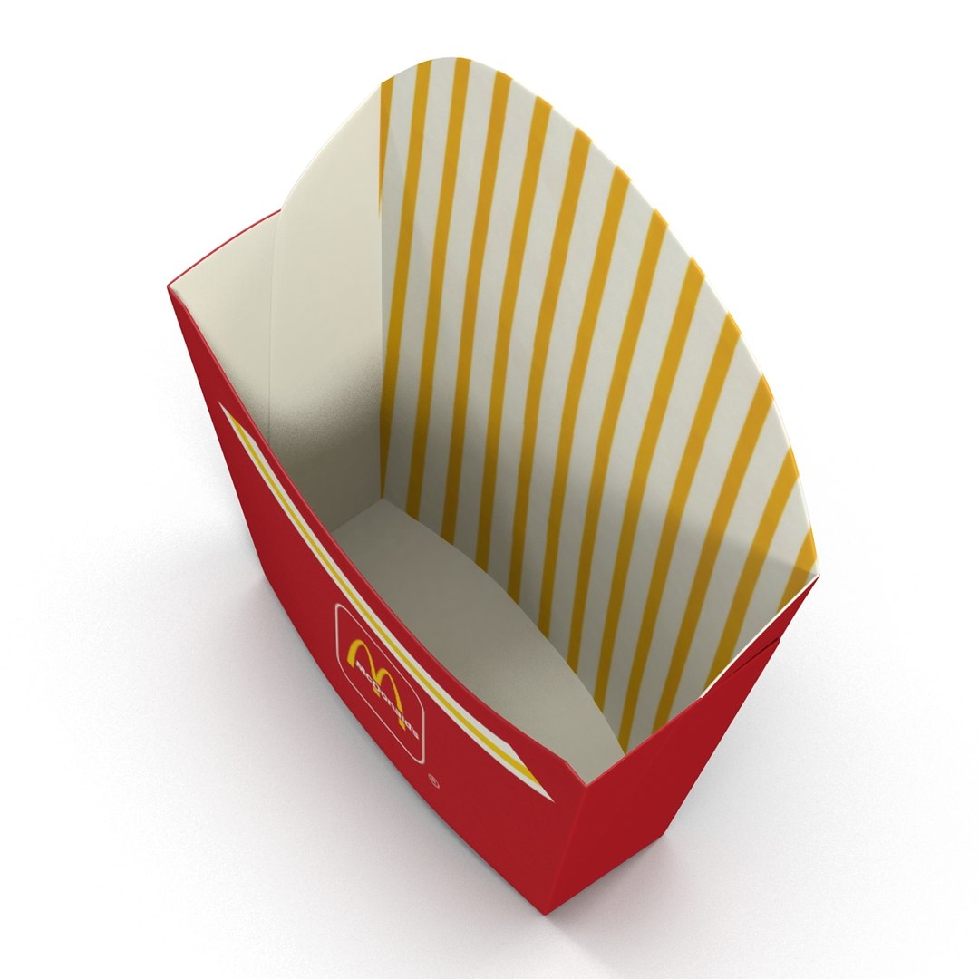 3d French Fry Box Mcdonalds Model