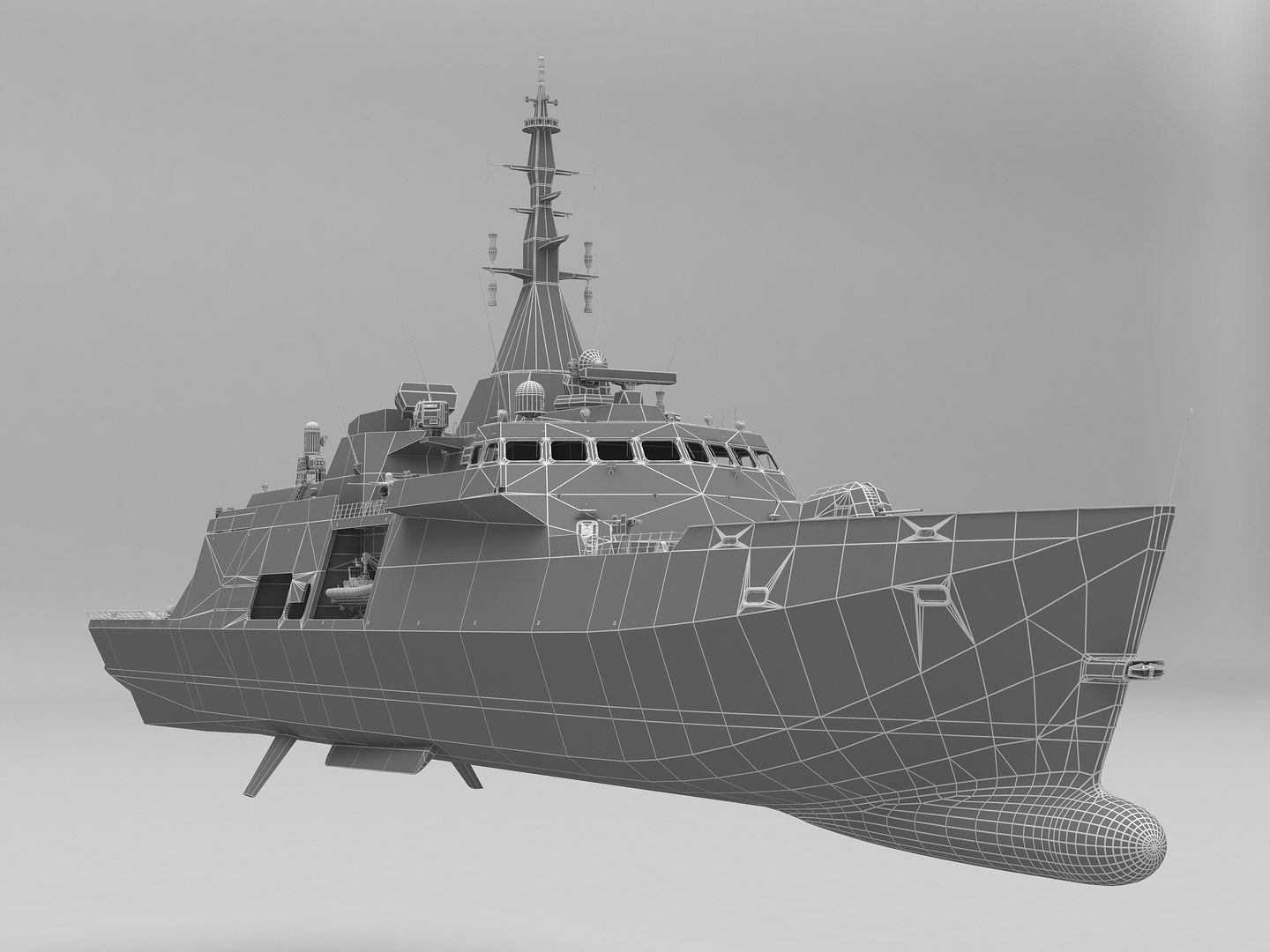 Frigate 3D Model - TurboSquid 2064795