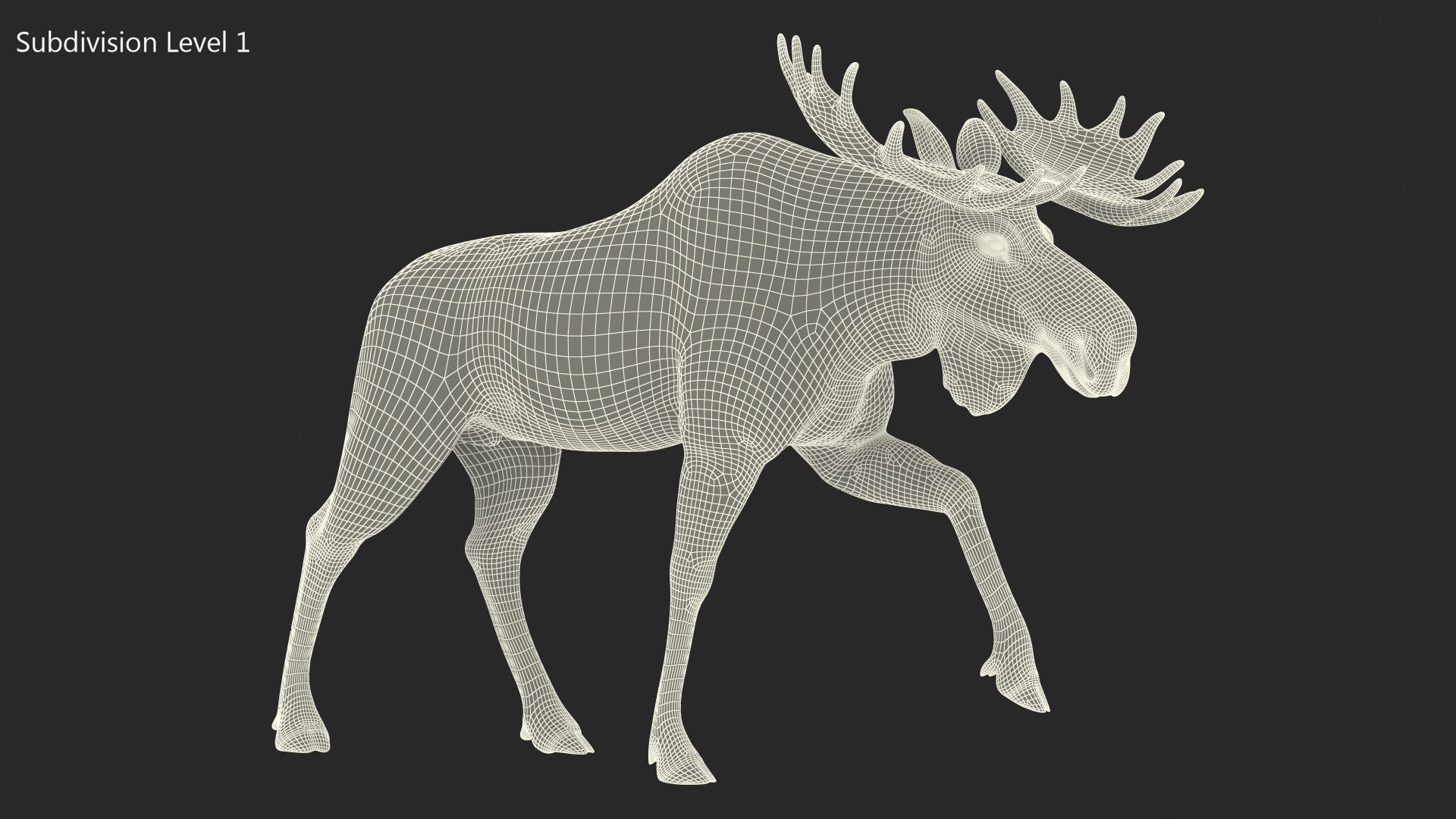 Walking Moose Fur Model - TurboSquid 2088892