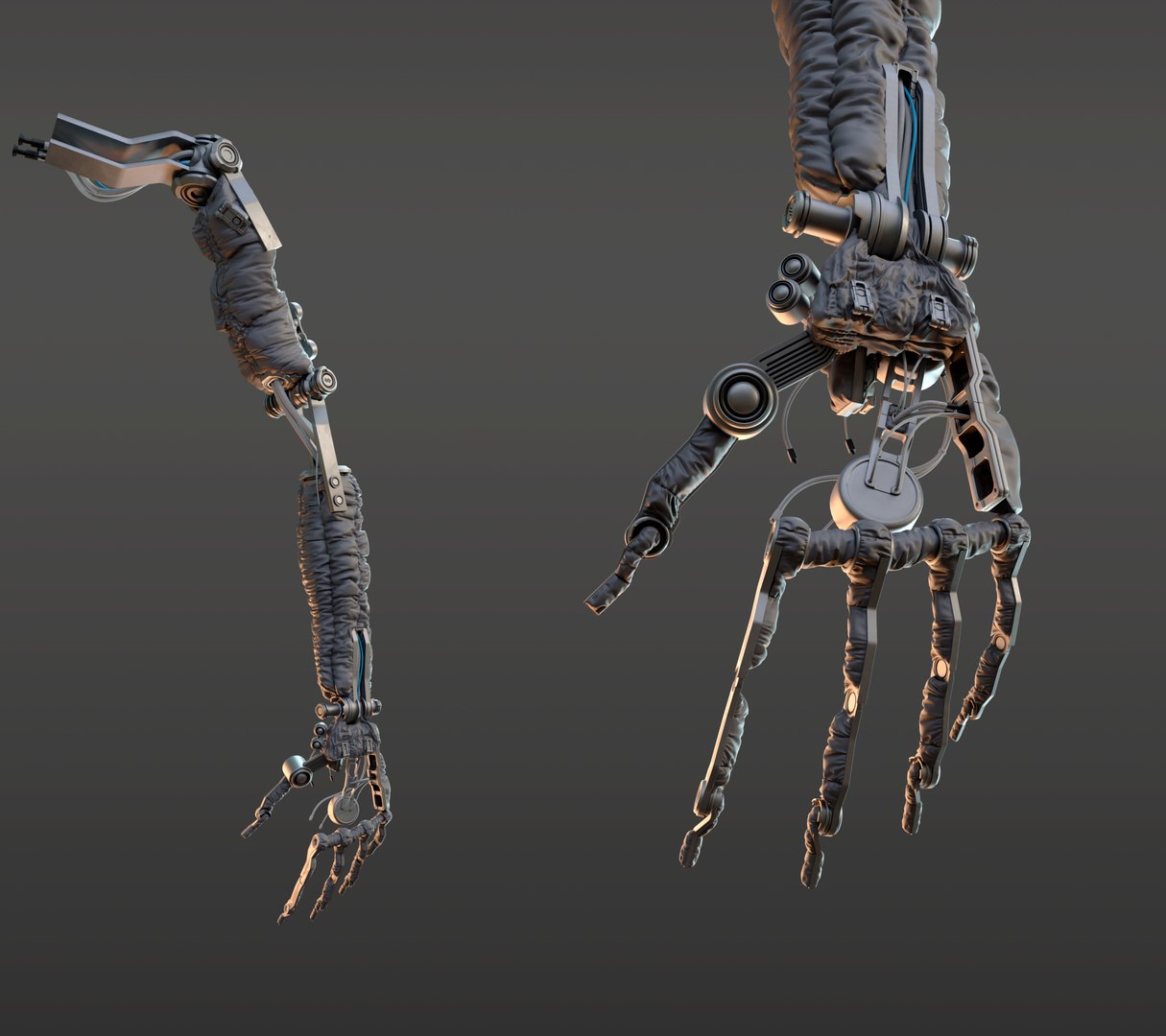 Robotic hand model - TurboSquid 1605002