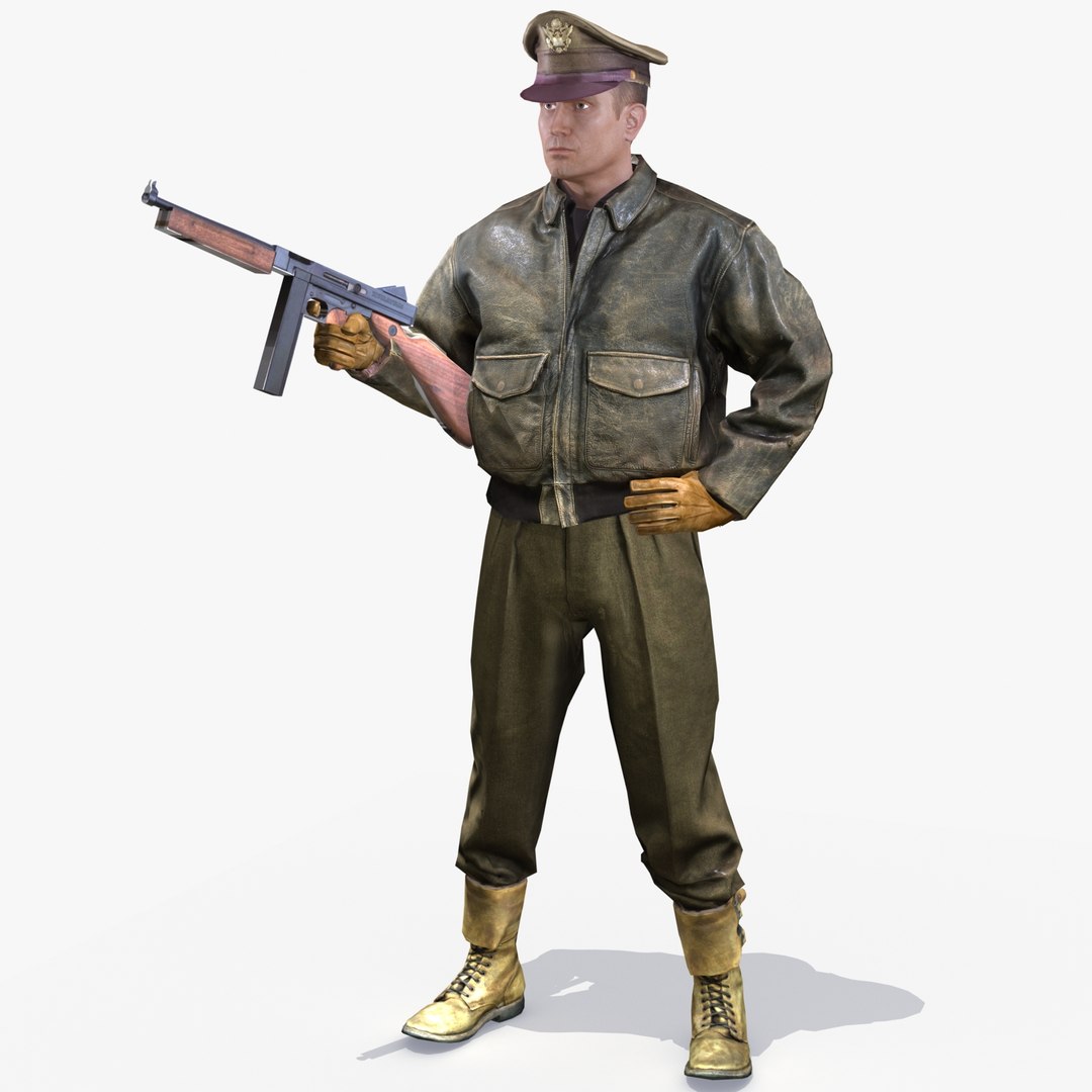 3d Model Ww2 Pilot