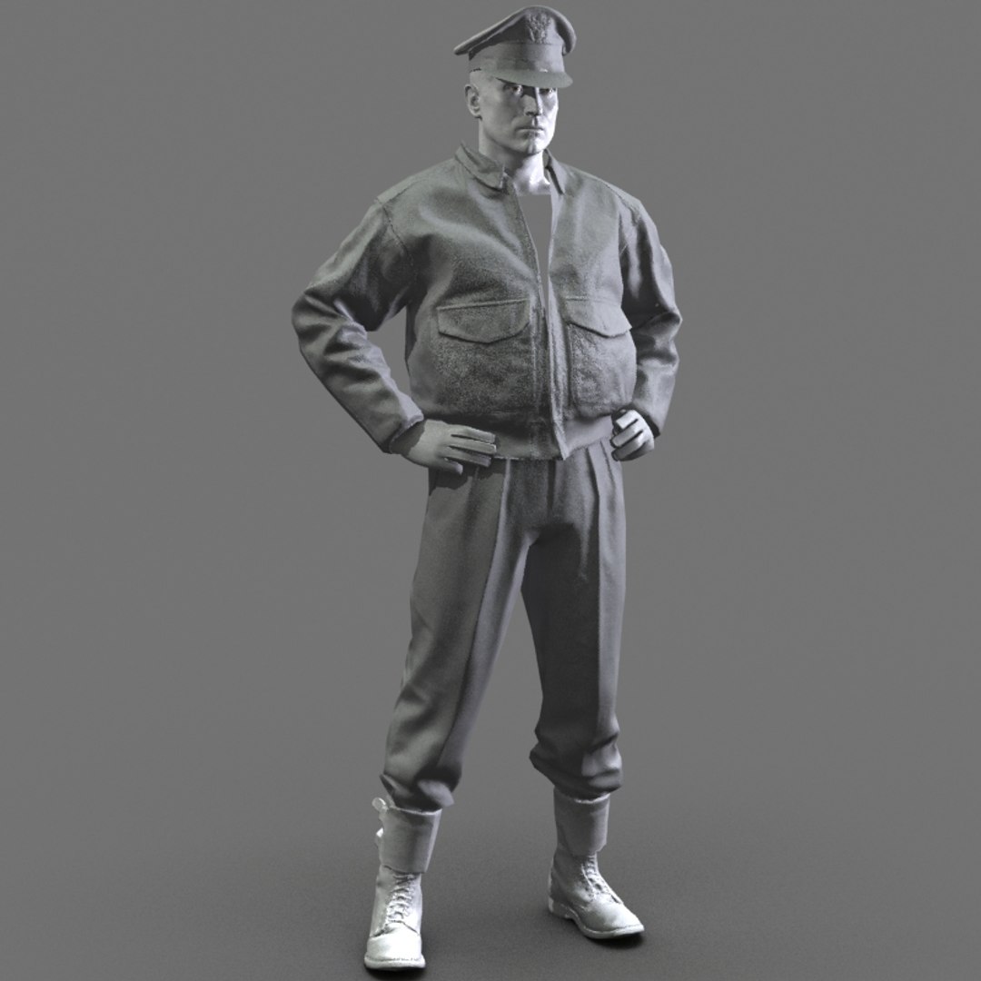 3d Model Ww2 Pilot
