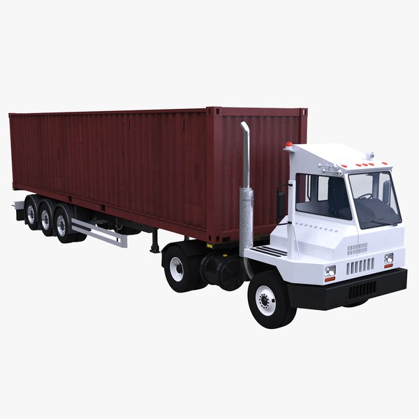 Tractor trailer container model - TurboSquid 1650945