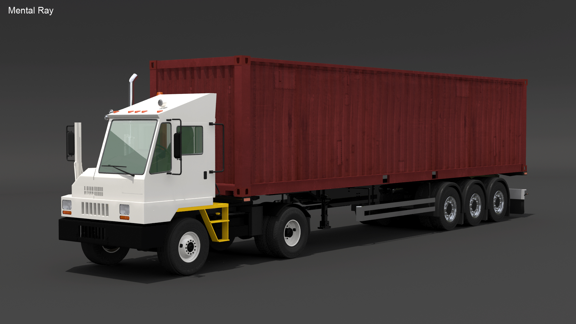 Tractor trailer container model - TurboSquid 1650945