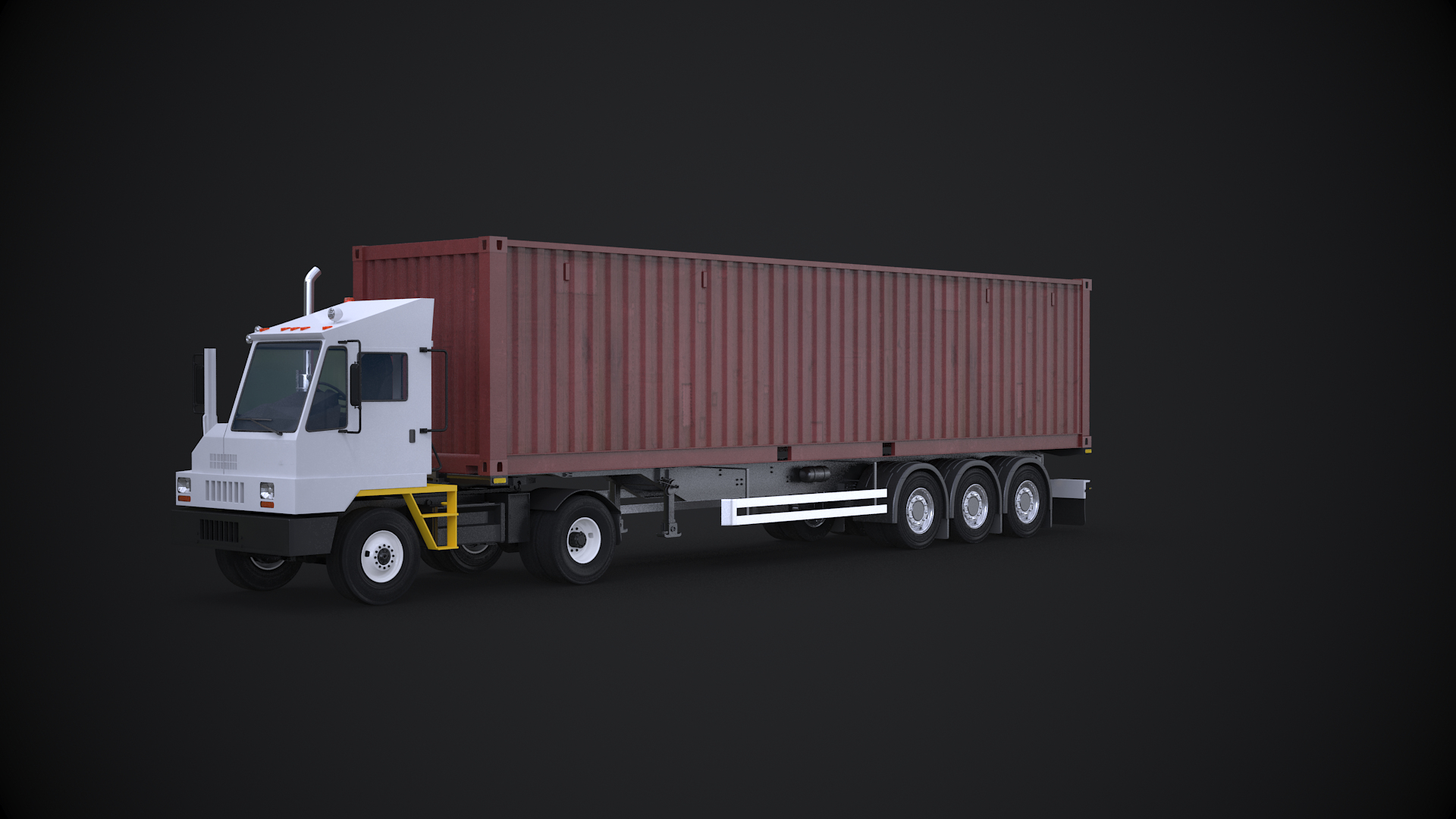 Tractor Trailer Container Model - TurboSquid 1650945