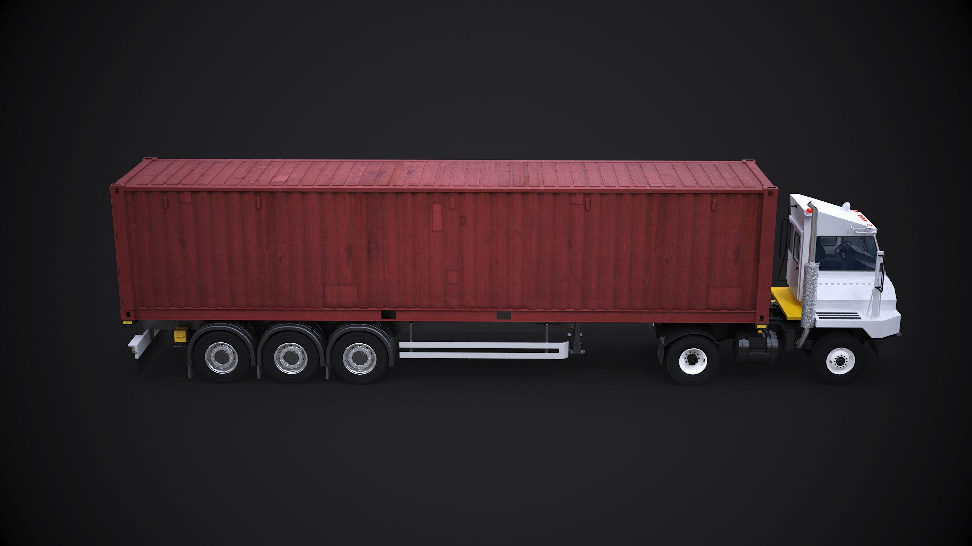 Tractor Trailer Container Model - TurboSquid 1650945