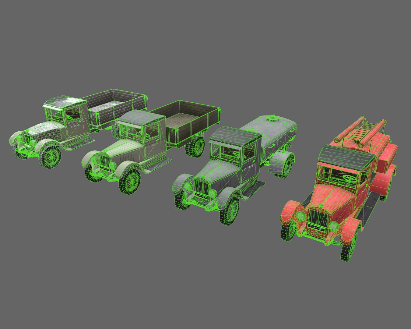 3D pack soviet truck 4 model - TurboSquid 1311667