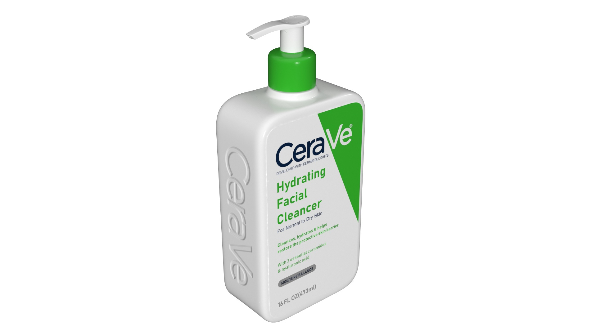 CeraVe Cleanser Dispenser Bottle 473 Ml Green 3D Model - TurboSquid 2283342