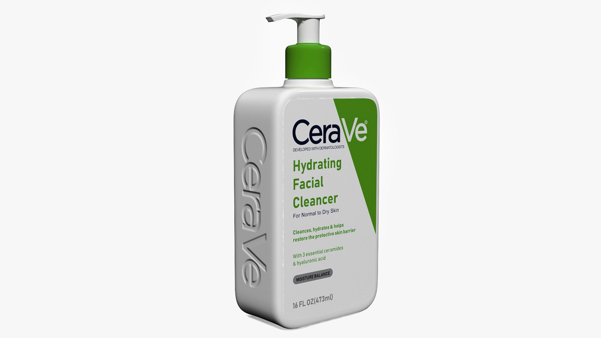 CeraVe Cleanser Dispenser Bottle 473 Ml Green 3D Model - TurboSquid 2283342