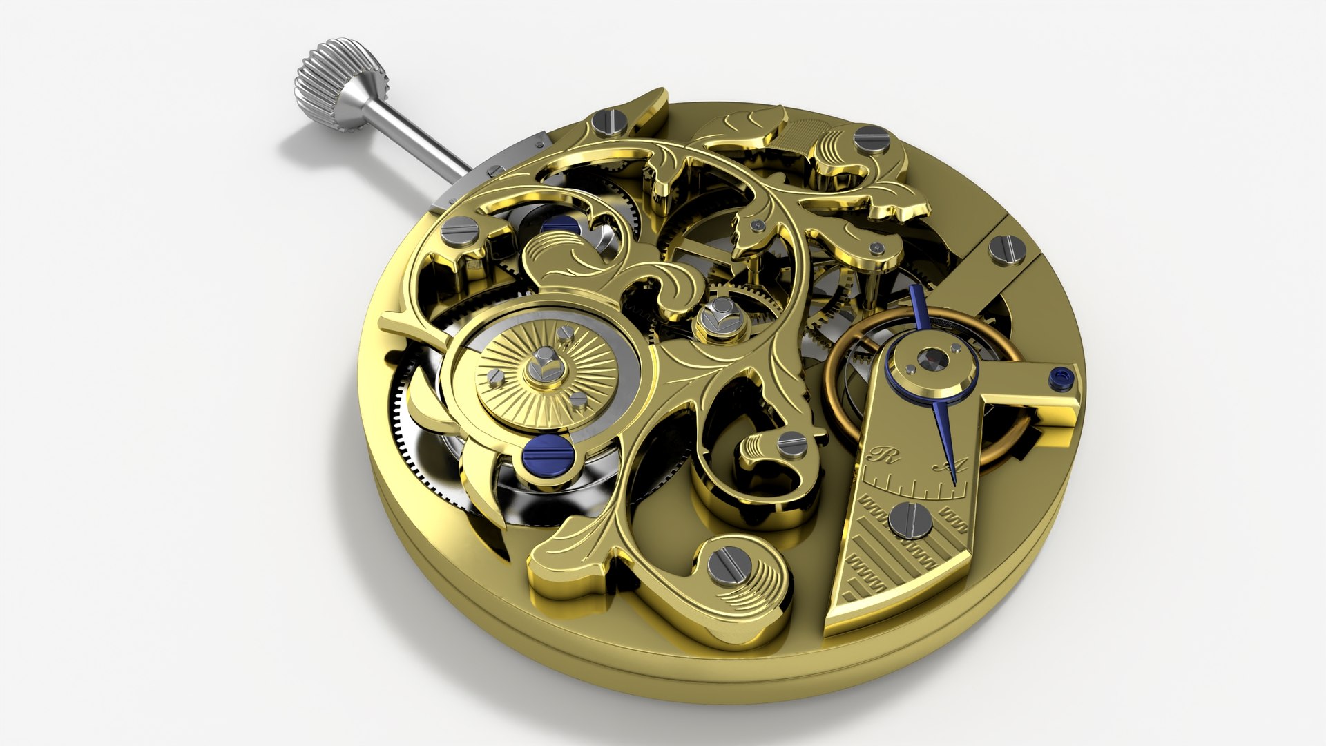 Antique Pocket Watch Movement New 3D Model - TurboSquid 2204001
