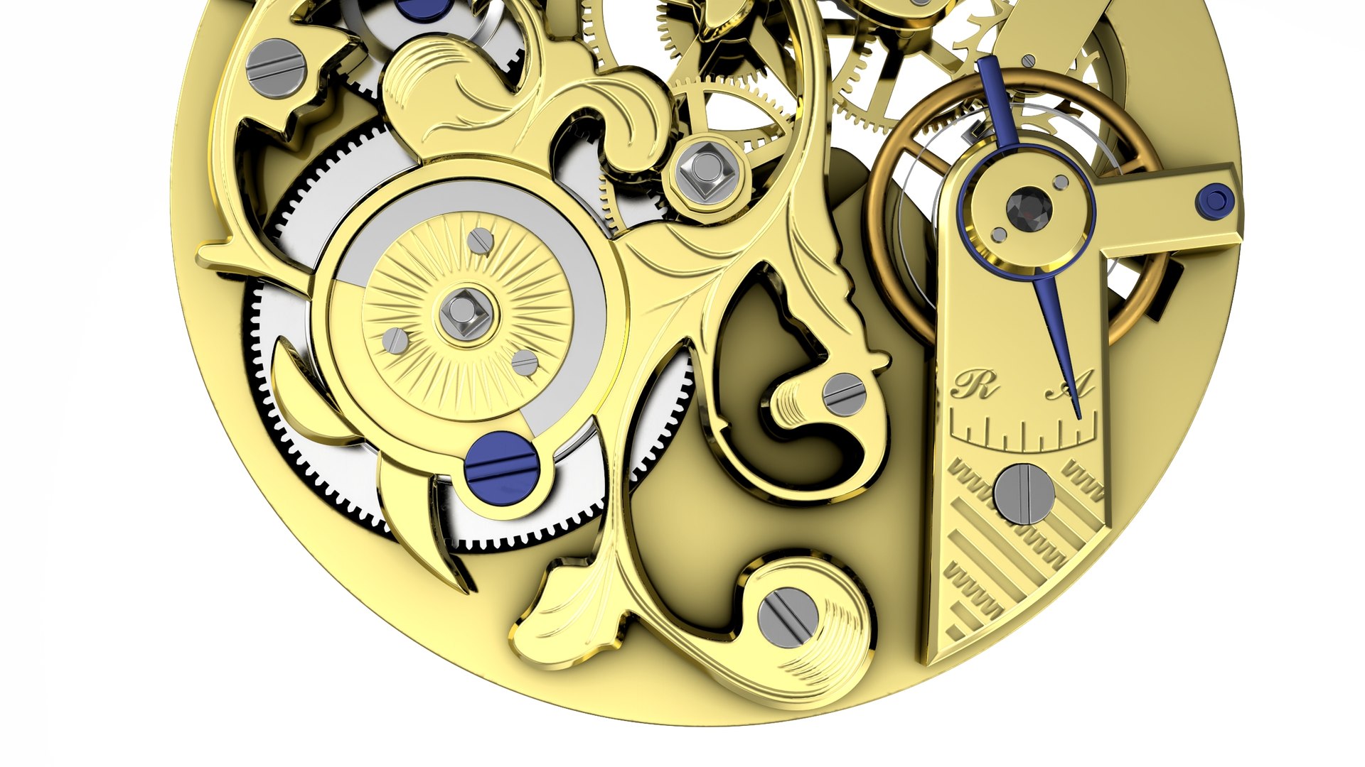 Antique Pocket Watch Movement New 3D Model - TurboSquid 2204001
