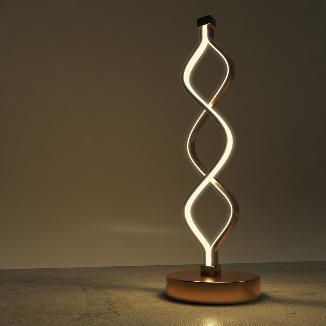 3D Modern Spiral Table Lamp - TurboSquid 1634077