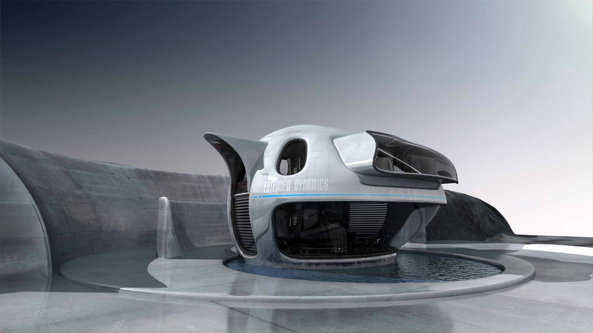 3D Futuristic House 01 Model - TurboSquid 2020137