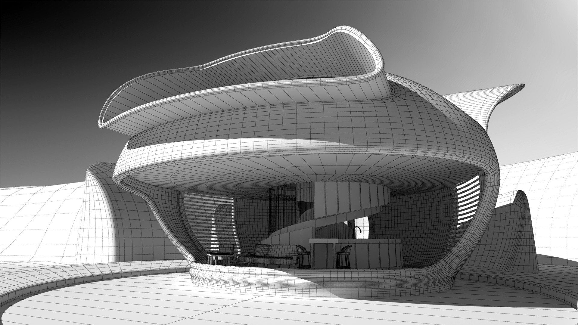 3D Futuristic House 01 Model - TurboSquid 2020137