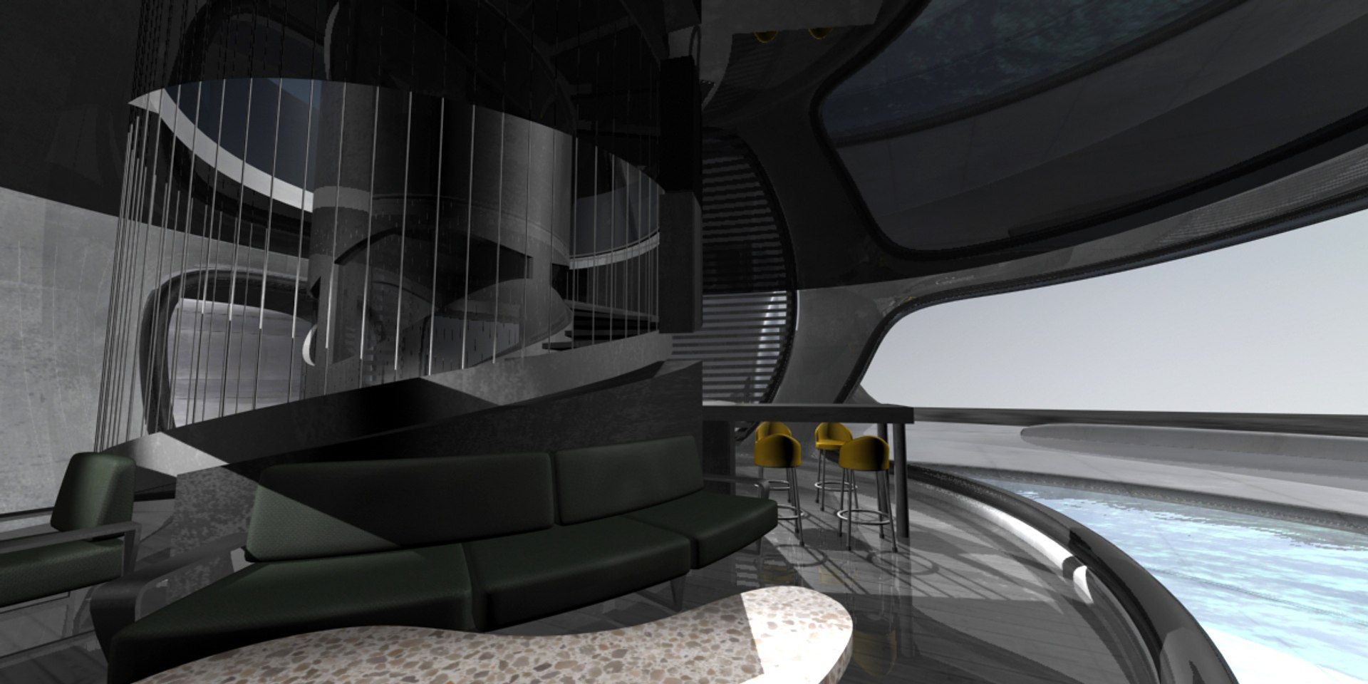 3D Futuristic House 01 Model - TurboSquid 2020137