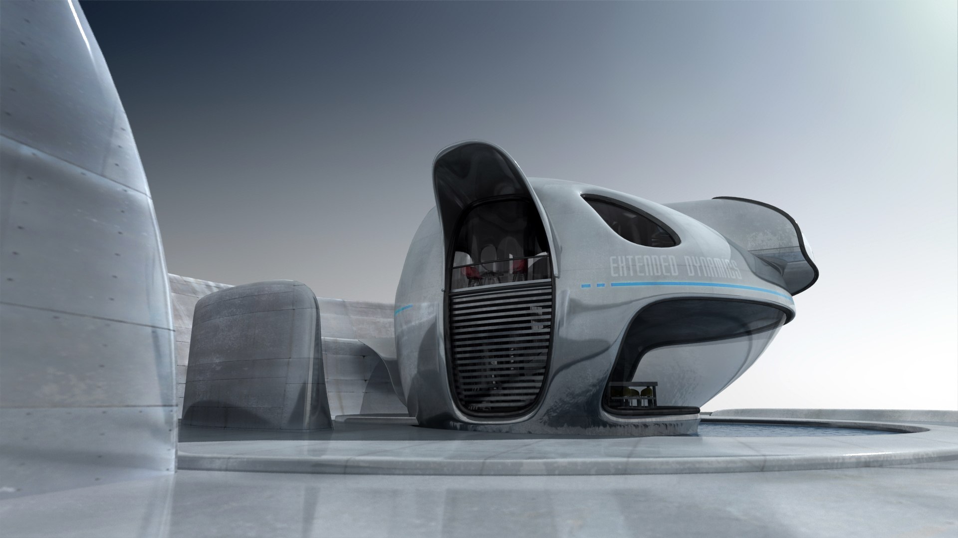 3D Futuristic House 01 Model - TurboSquid 2020137