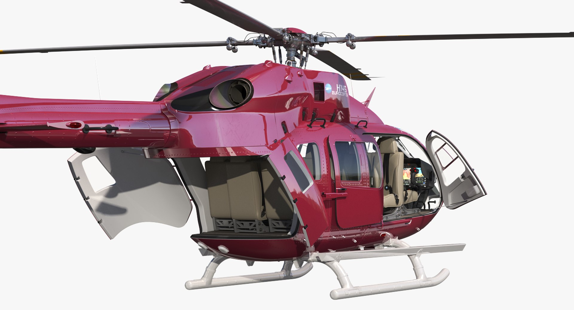 Airbus helicopters h145 cockpit 3D model - TurboSquid 1335728