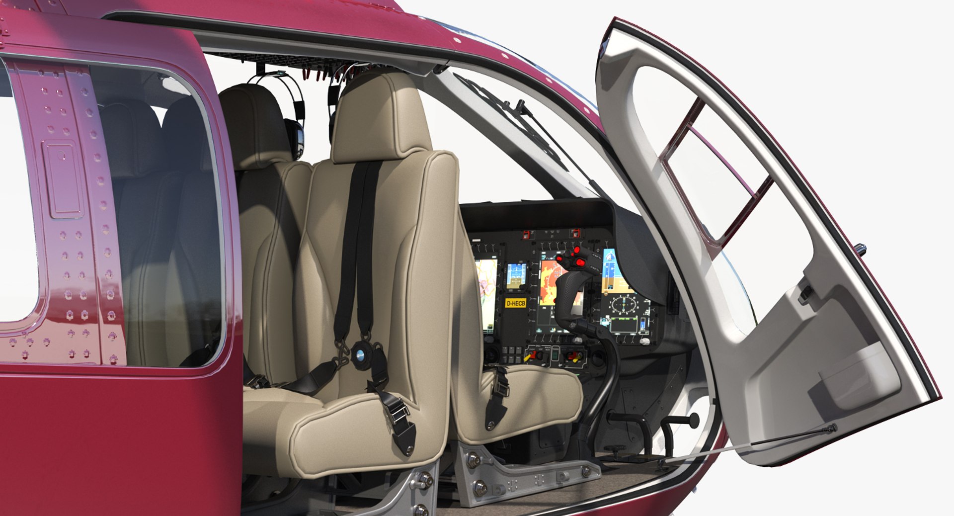 Airbus helicopters h145 cockpit 3D model - TurboSquid 1335728