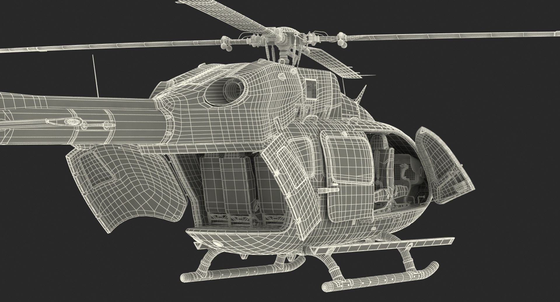 Airbus helicopters h145 cockpit 3D model - TurboSquid 1335728