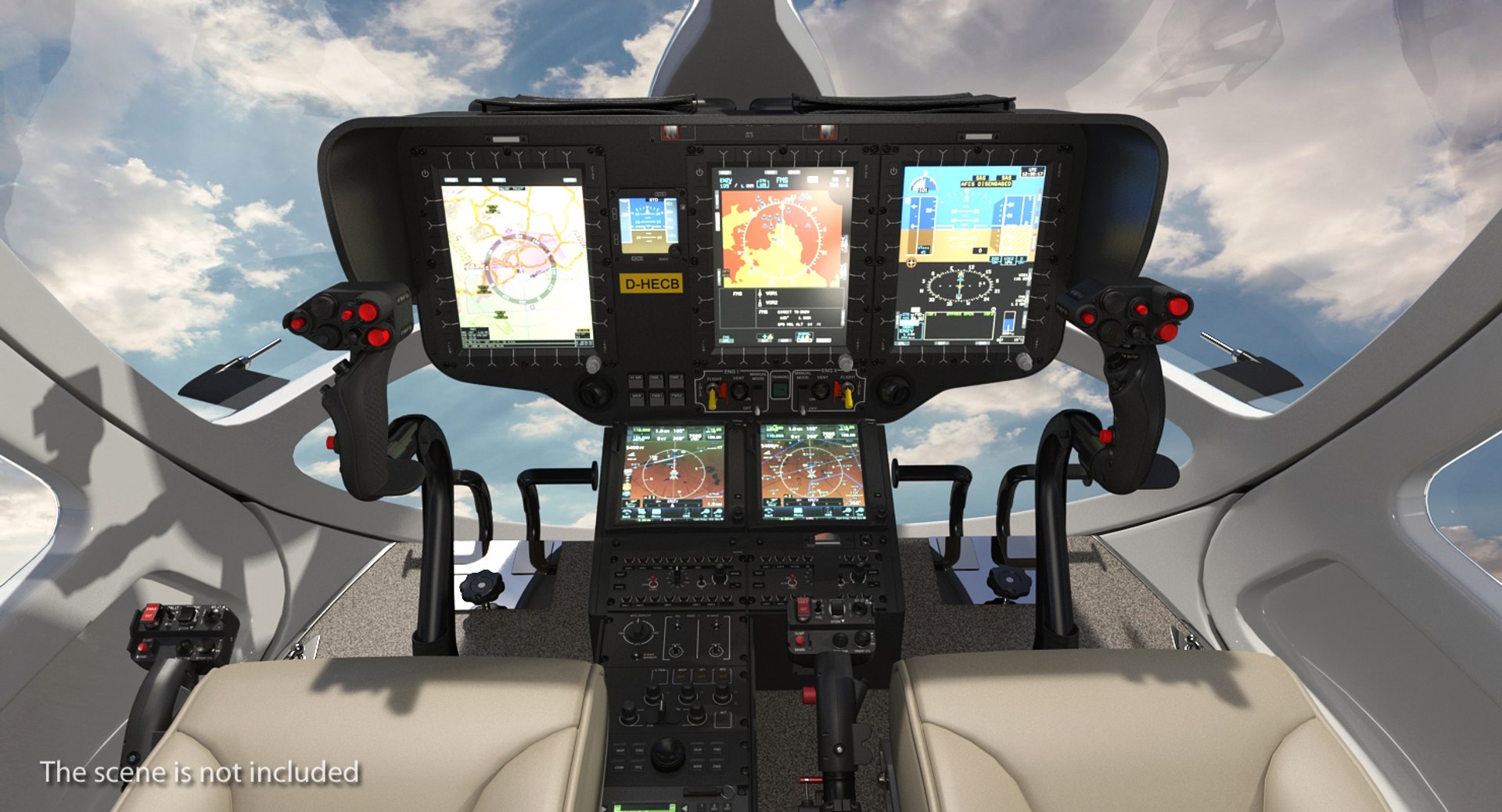 Airbus Helicopters H145 Cockpit 3D Model - TurboSquid 1335728