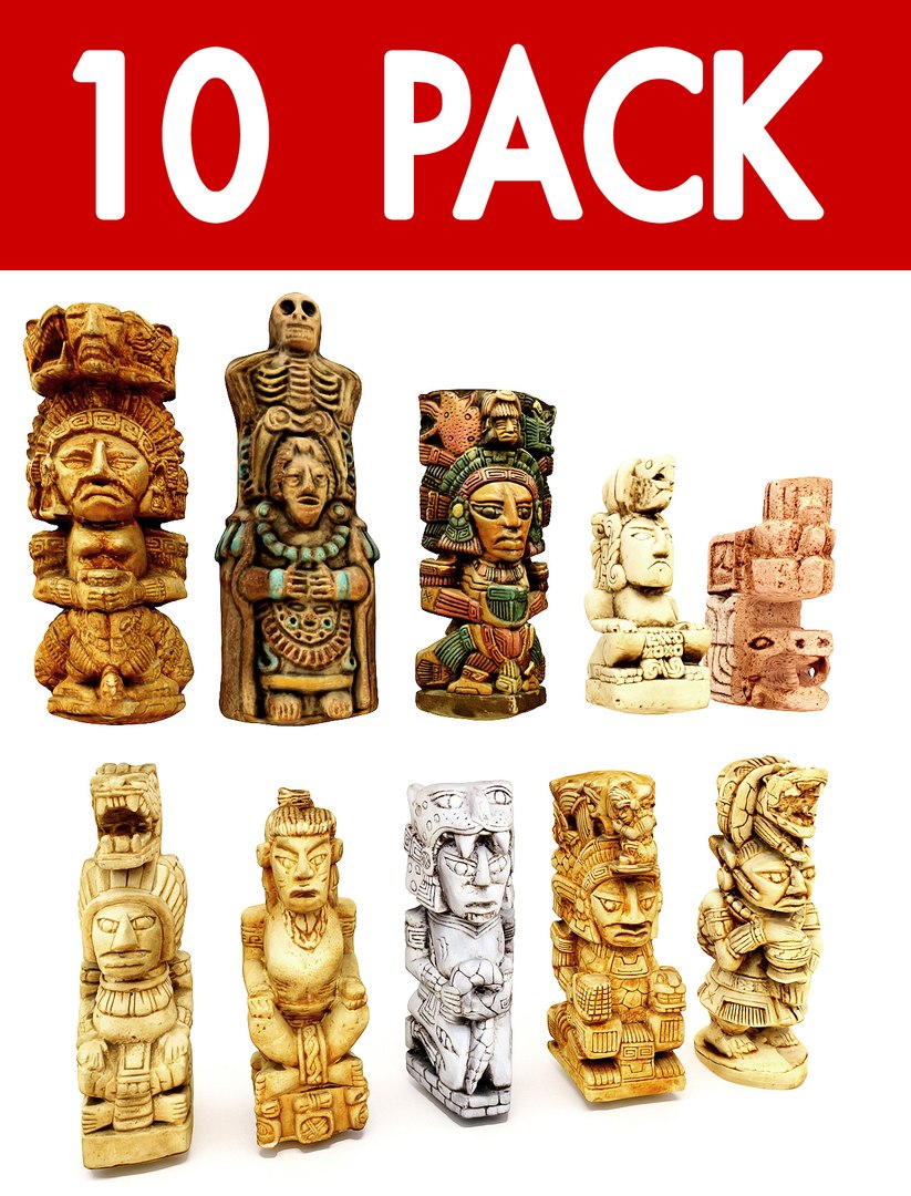 Mayan Figure Replica 3d Model