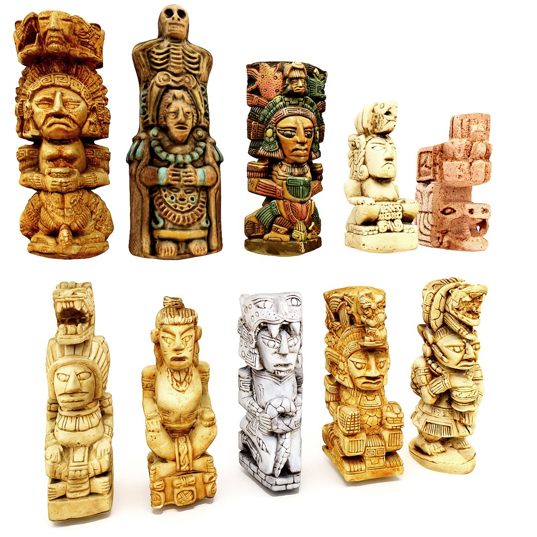 Mayan Figure Replica 3d Model