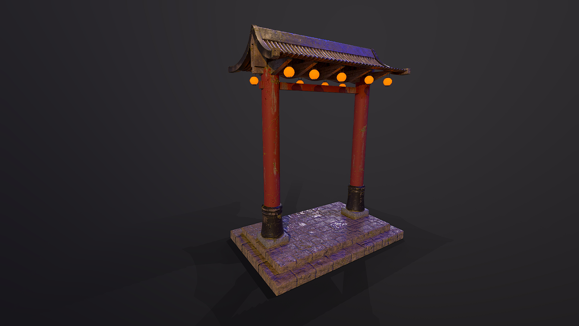 3D Model Old Chinese Gate - TurboSquid 1952029