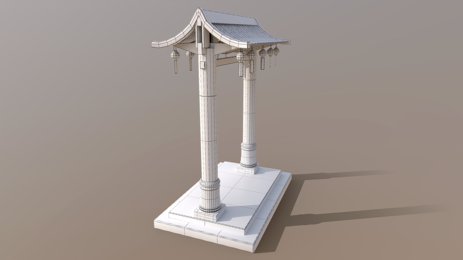 3D Model Old Chinese Gate - TurboSquid 1952029
