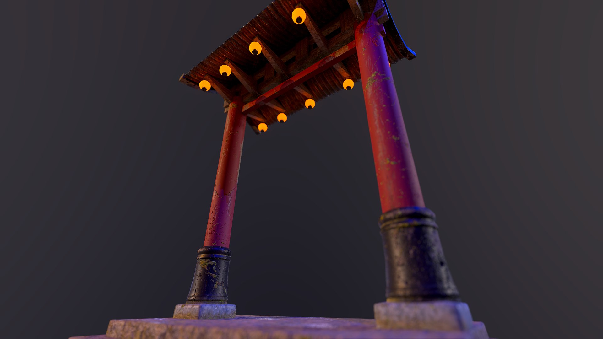 3D Model Old Chinese Gate - TurboSquid 1952029
