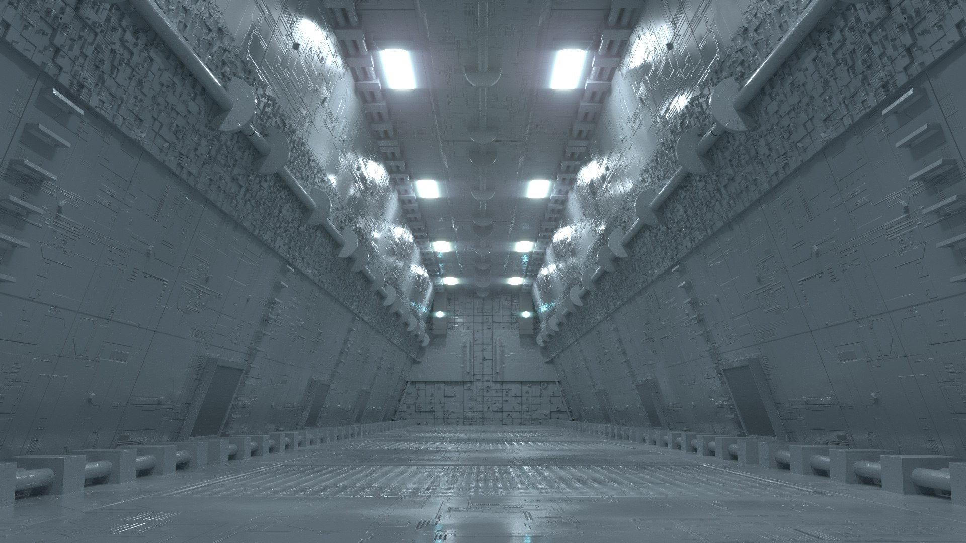 Haunted Liminal Space Detailed Sci Fi Corridor 3D Model - TurboSquid ...